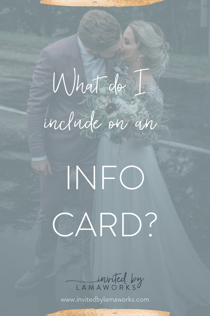 Wedding Invitation Information Card Guide – Invited by LamaWorks