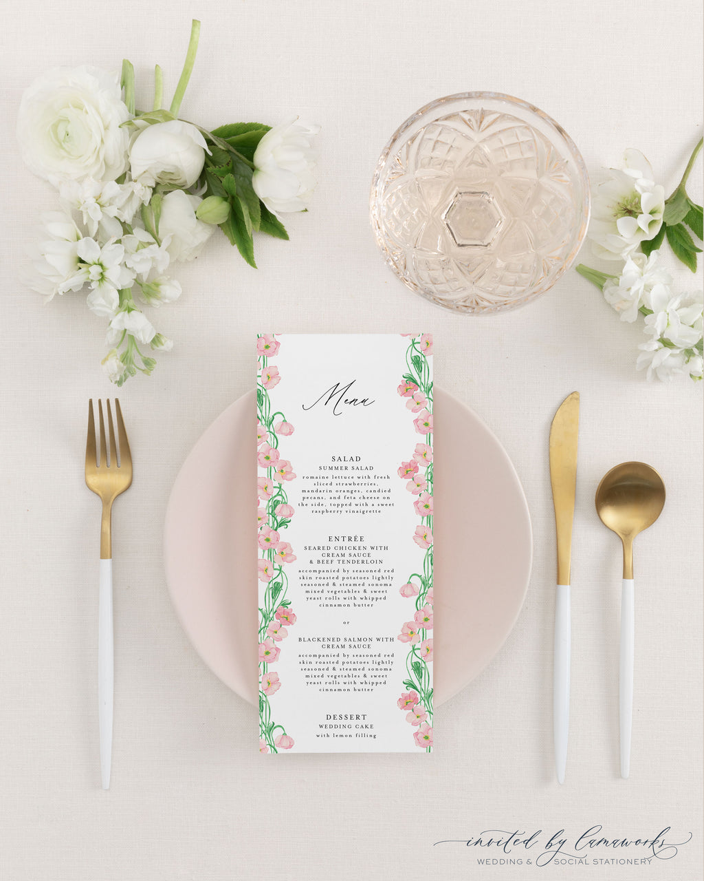 Audrey | Menu – Invited by LamaWorks