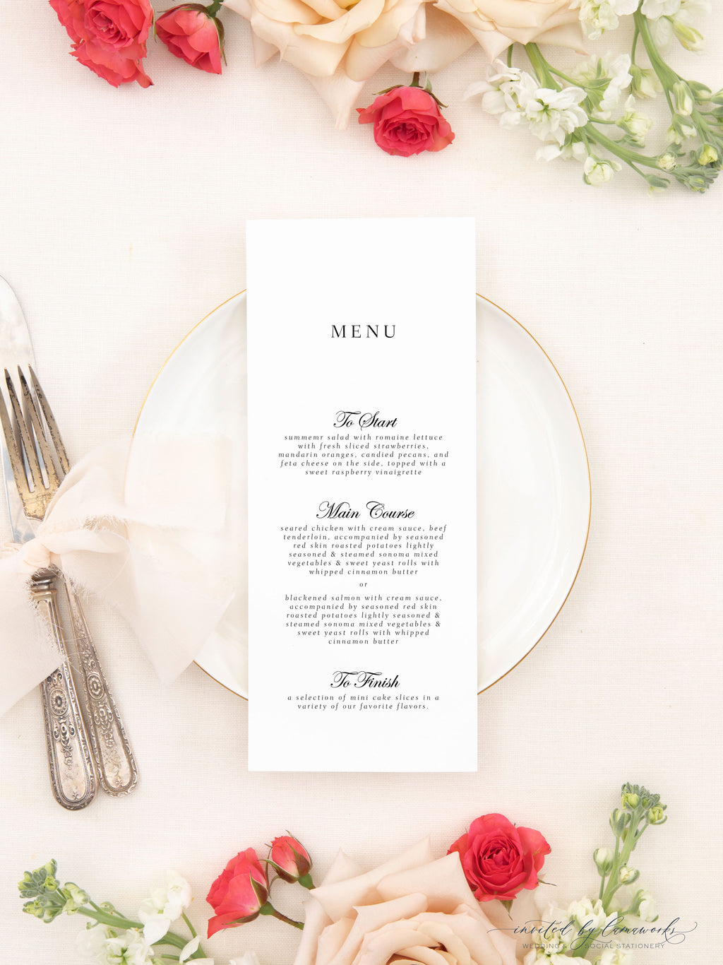 Ava | Menu – Invited by LamaWorks