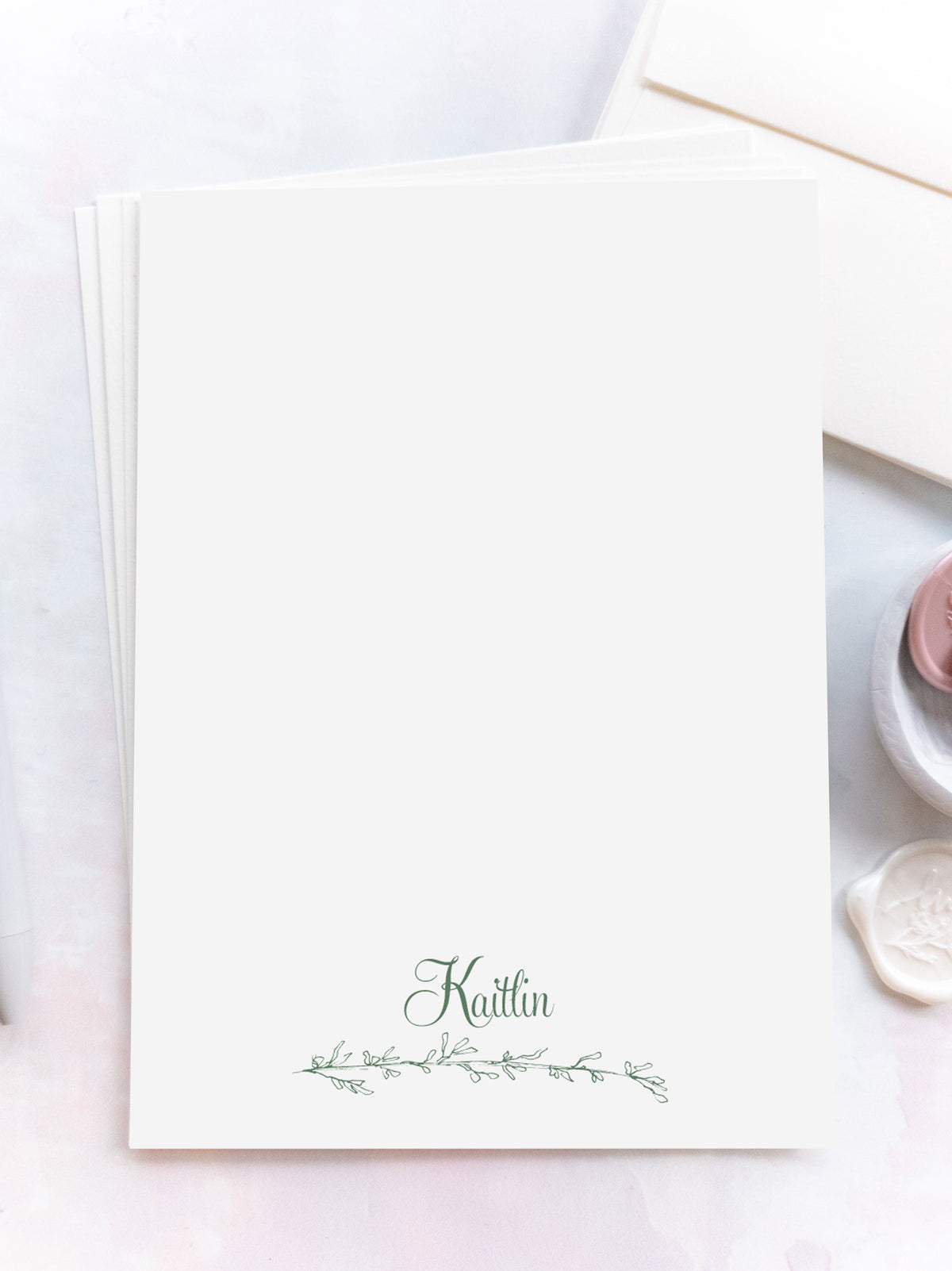 Personzalized Letter Writing Kit - Elegant Branch – Invited by LamaWorks