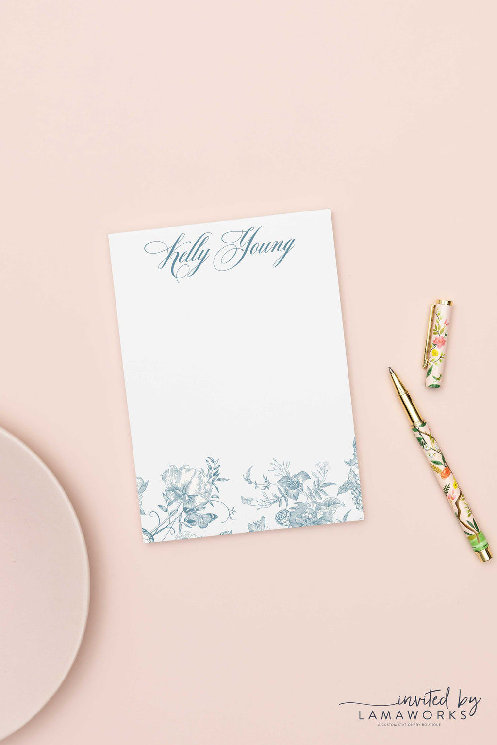 Personalized Flower Notepad | Kelly – Invited by LamaWorks