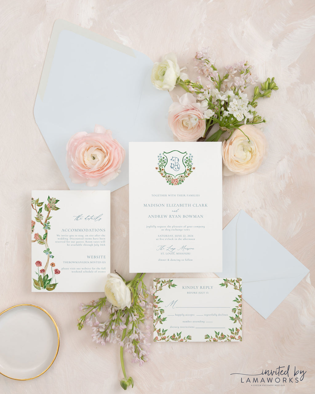 Invited by LamaWorks - Customized Traditional Wedding Invitations