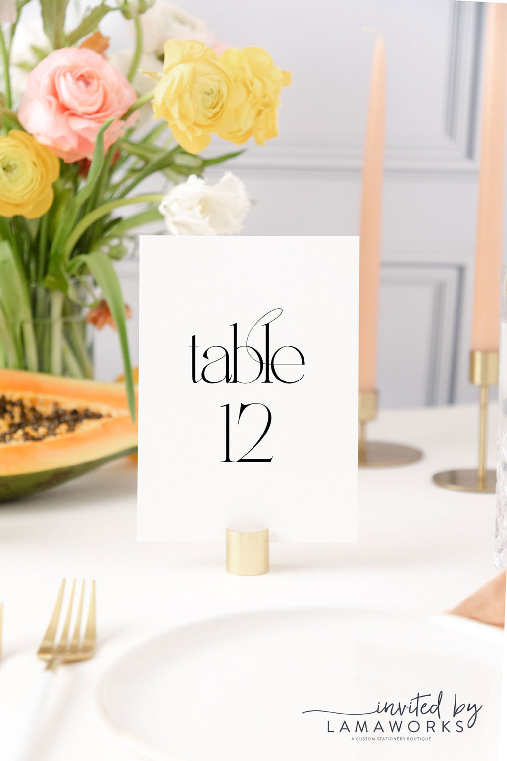Renee | Table Number – Invited by LamaWorks